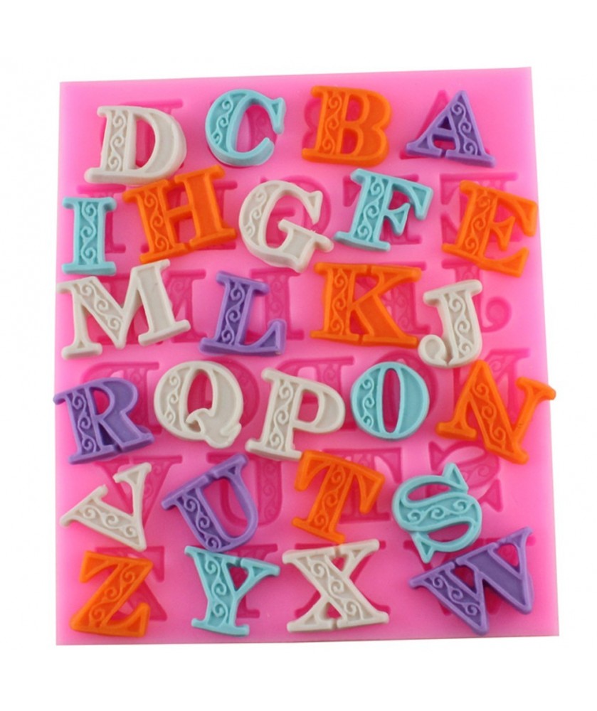 Collezione di stampi in silicone 3d a tema alfabeto e numeri – La Ladra ...